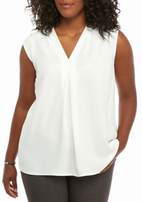 Tops Plus Size White Blouses Belk