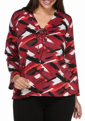 Tops Plus Size Gray Blouses Belk