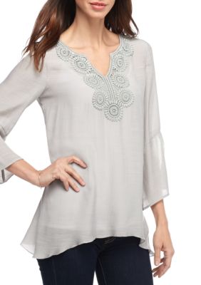 Tops Womens Gray Tunics Belk