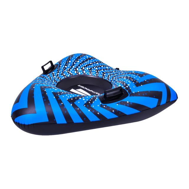Pool Central 39" Inflatable Black and Blue Ride-On Pool Float or Snow ...