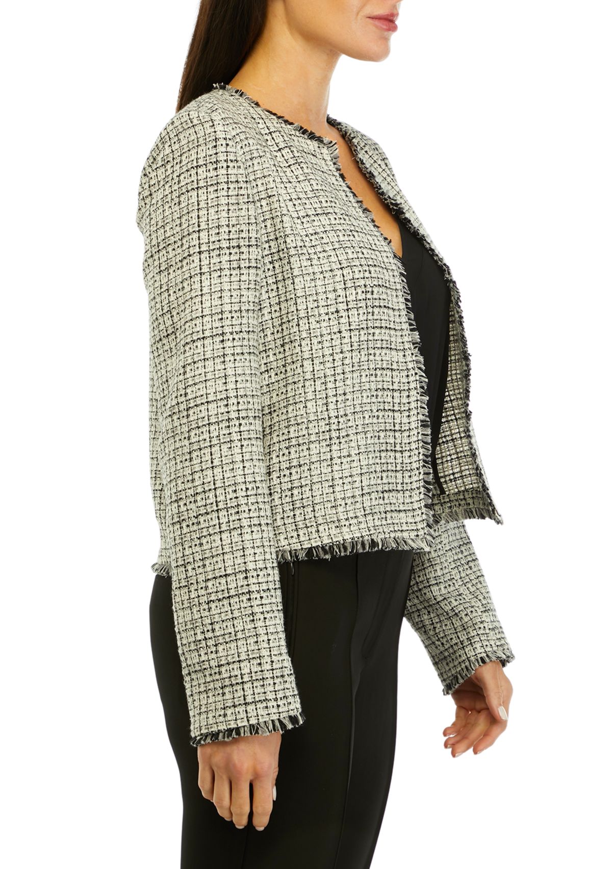 Calvin Klein Women's Open Front Tweed Front Jacket | Belk