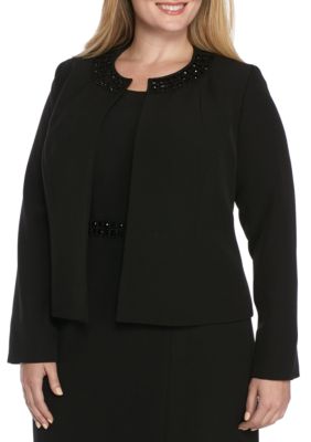 Kasper Plus Size Embellished Flyaway Jacket | belk