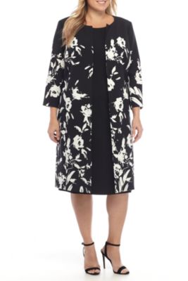 Kasper Plus Size Crepe Floral Topper | belk
