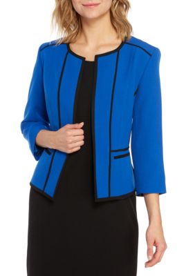 Kasper Flyaway Jacket With Piping | belk
