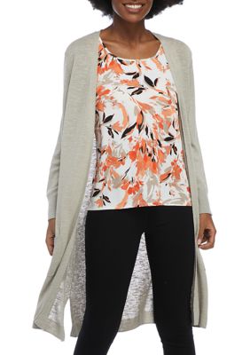Kasper Women's 3/4 Sleeve Patch Pocket Duster | belk