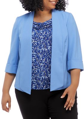 Kasper Plus Size Crepe Flyaway Jacket | belk