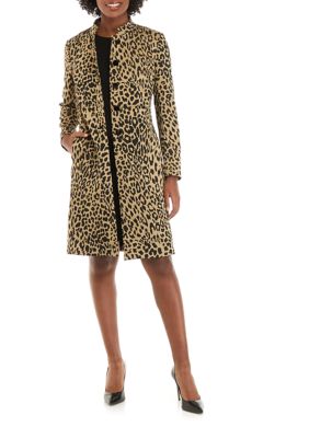 Kasper Women's Long Sleeve Stretch Knit Animal Print Jacket | belk