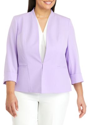 Kasper Plus Size Open Cardigan with Welt Pockets | belk