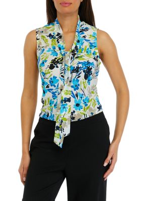Kasper Women's Sleeveless Tie Front Blouse | belk