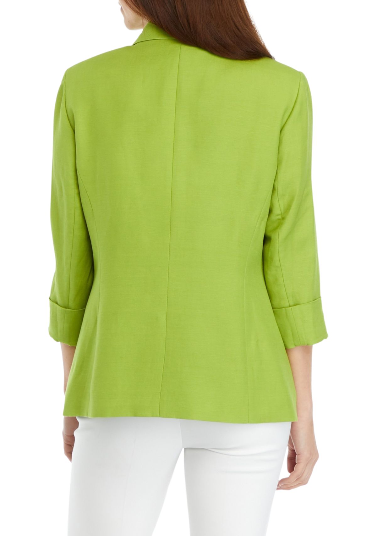 Kasper Women's Linen Blend Square Snap Suit Jacket | Belk