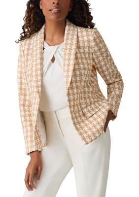 Kasper Petite Faux Double Breasted Stitched Suit Separate Jacket | belk