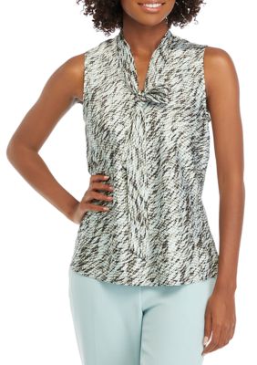 Kasper Women's Sleeveless Tie Front Blouse | belk