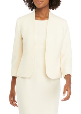 Kasper Petite Open Front Blazer with Welt Pockets | belk