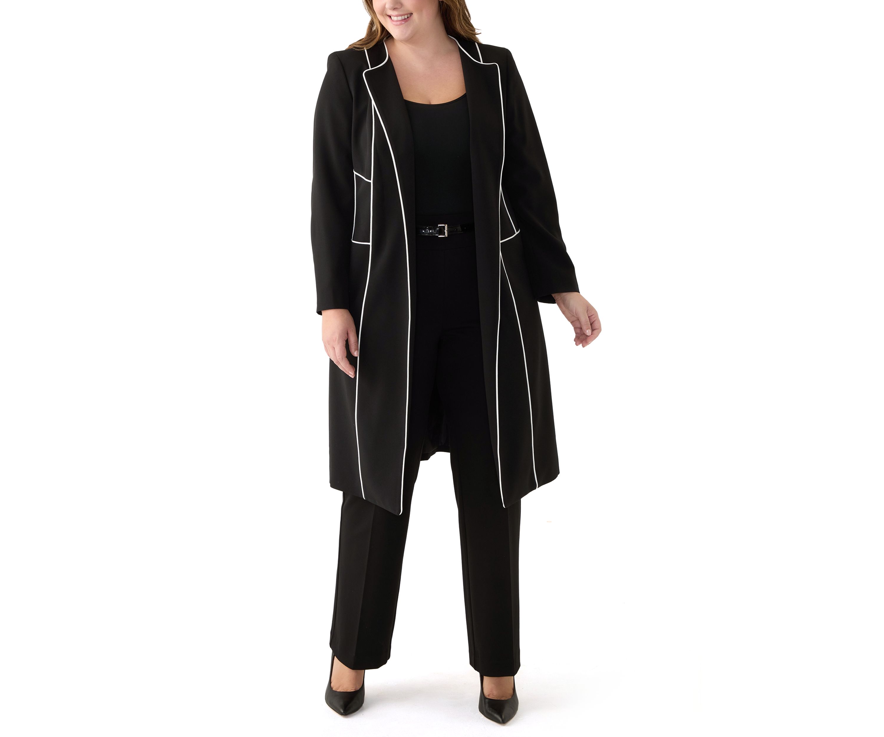 Kasper Plus Size Seamed Topper | Belk