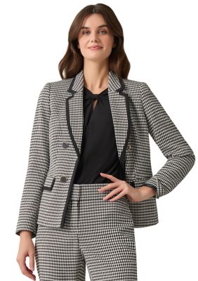 Kasper Petite Faux Double Breasted Printed Suit Separate Jacket | belk