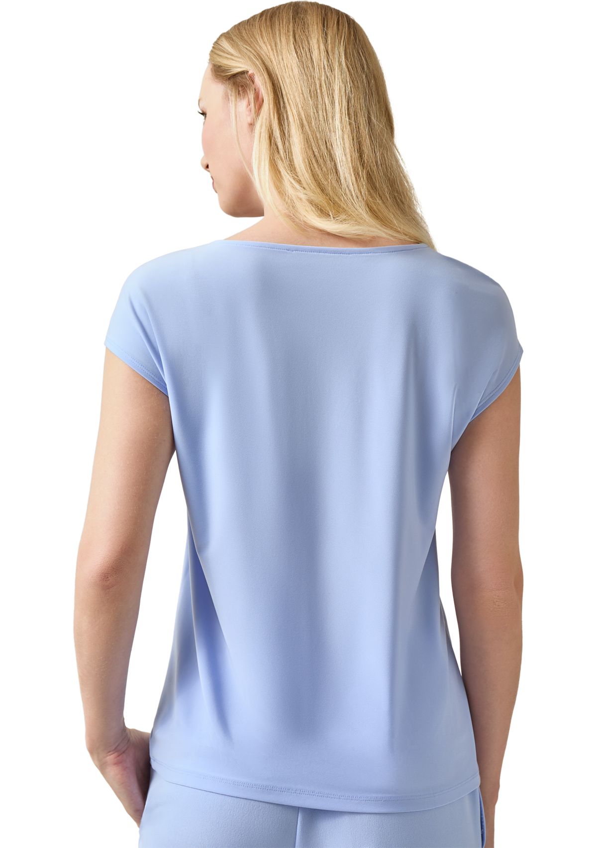 Kasper Women's Cap Sleeve Top with Front Scrunch | Belk