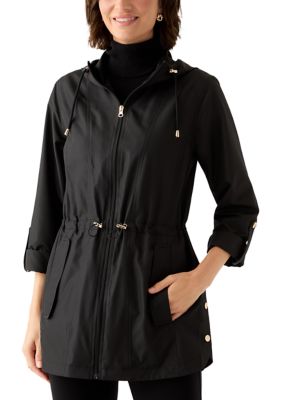 INTL d.e.t.a.i.l.s Women's Packable Hooded Rain Jacket | Belk