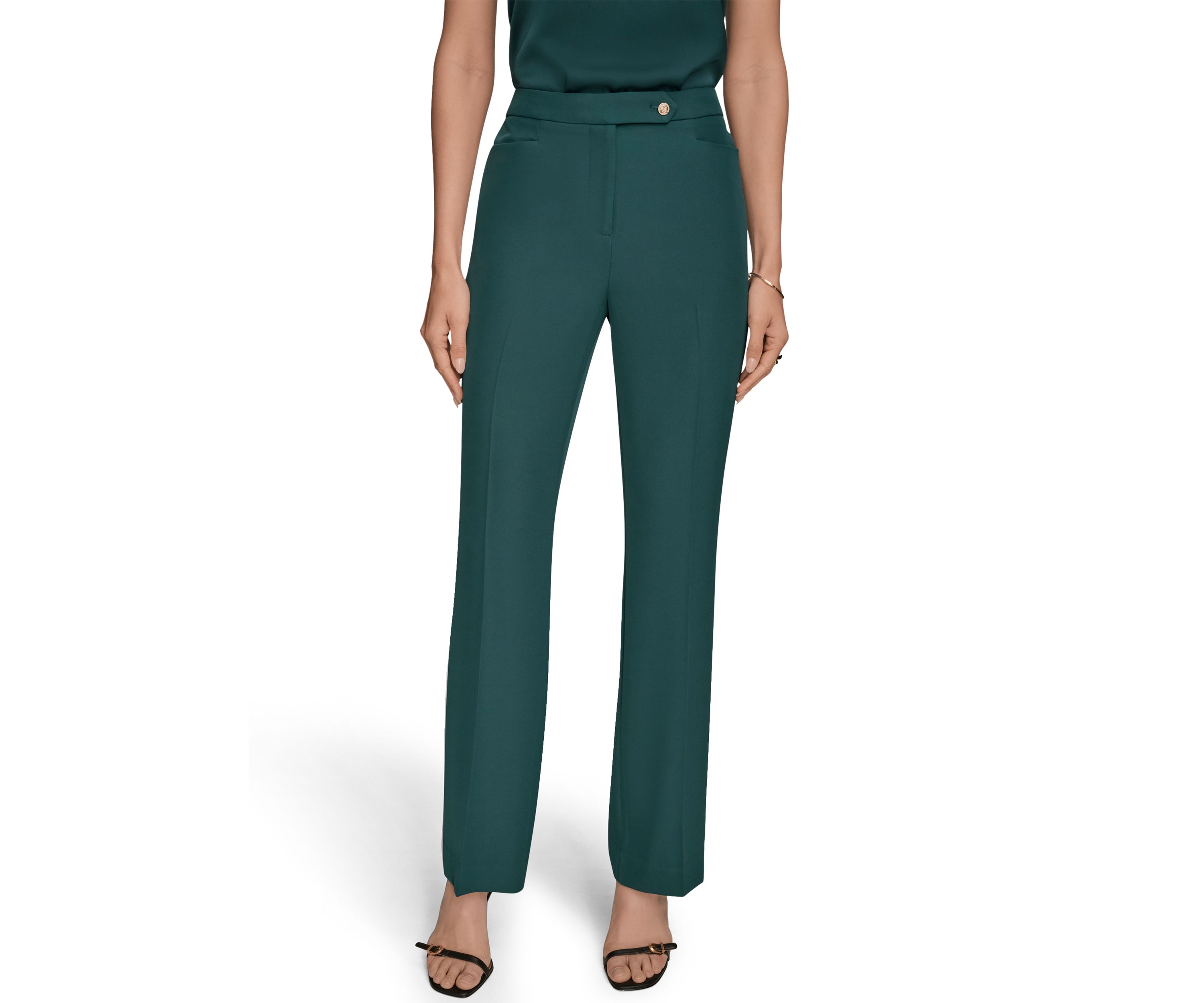Donna Karan New York Woman's High-Rise Straight Leg Suit Pants | Belk