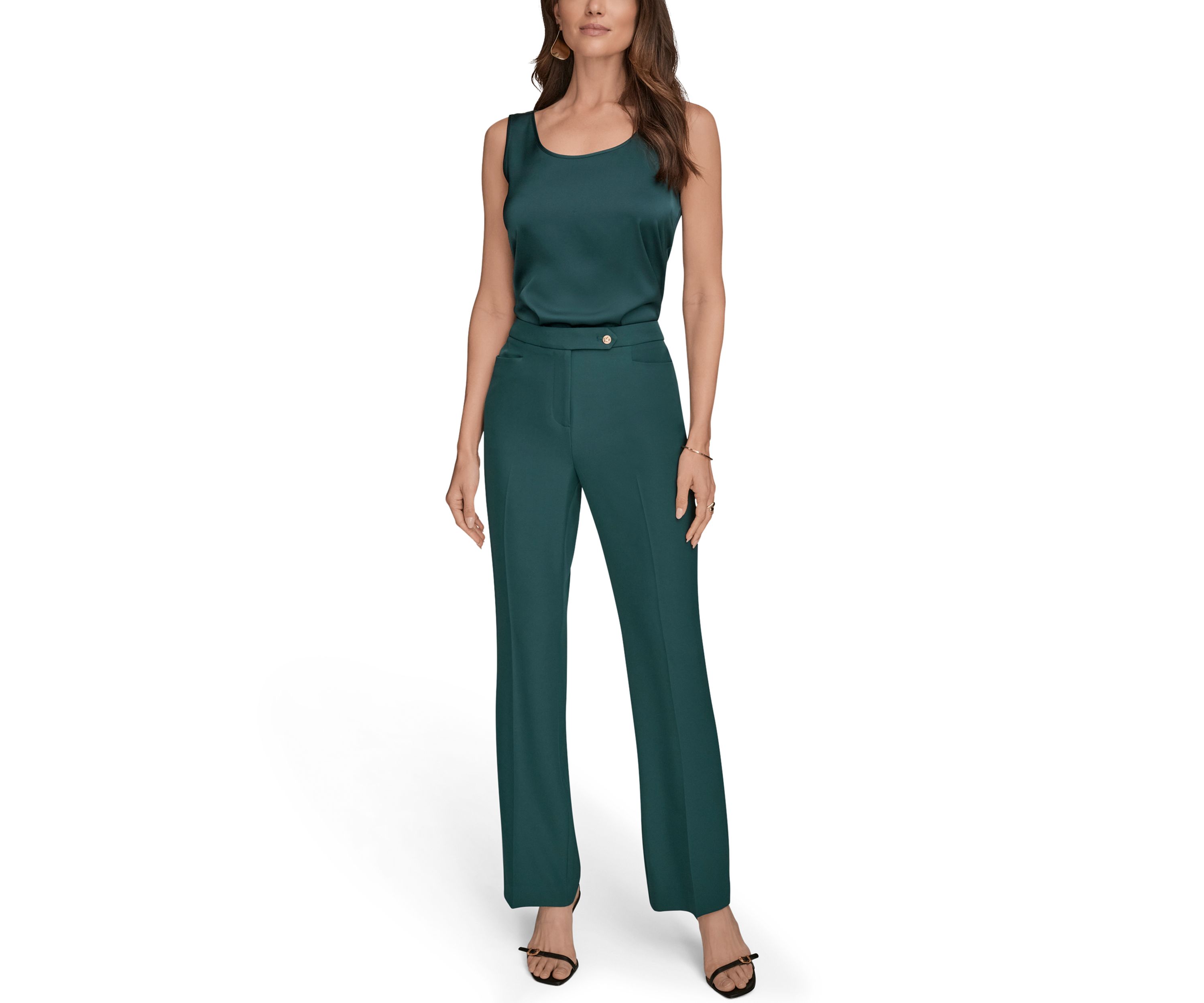 Donna Karan New York Woman's High-Rise Straight Leg Suit Pants | Belk