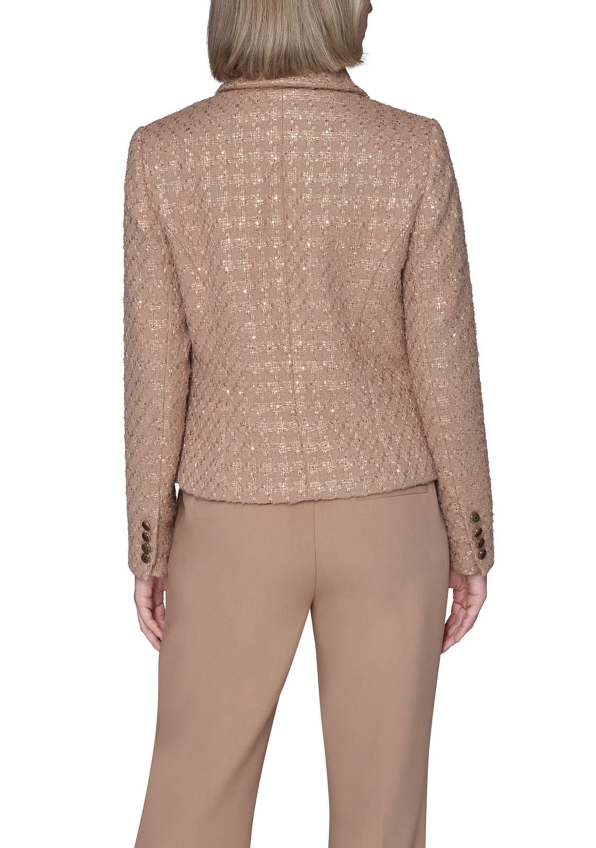 KARL LAGERFELD PARIS Women's Tweed Double Breasted Novelty Jacket | Belk