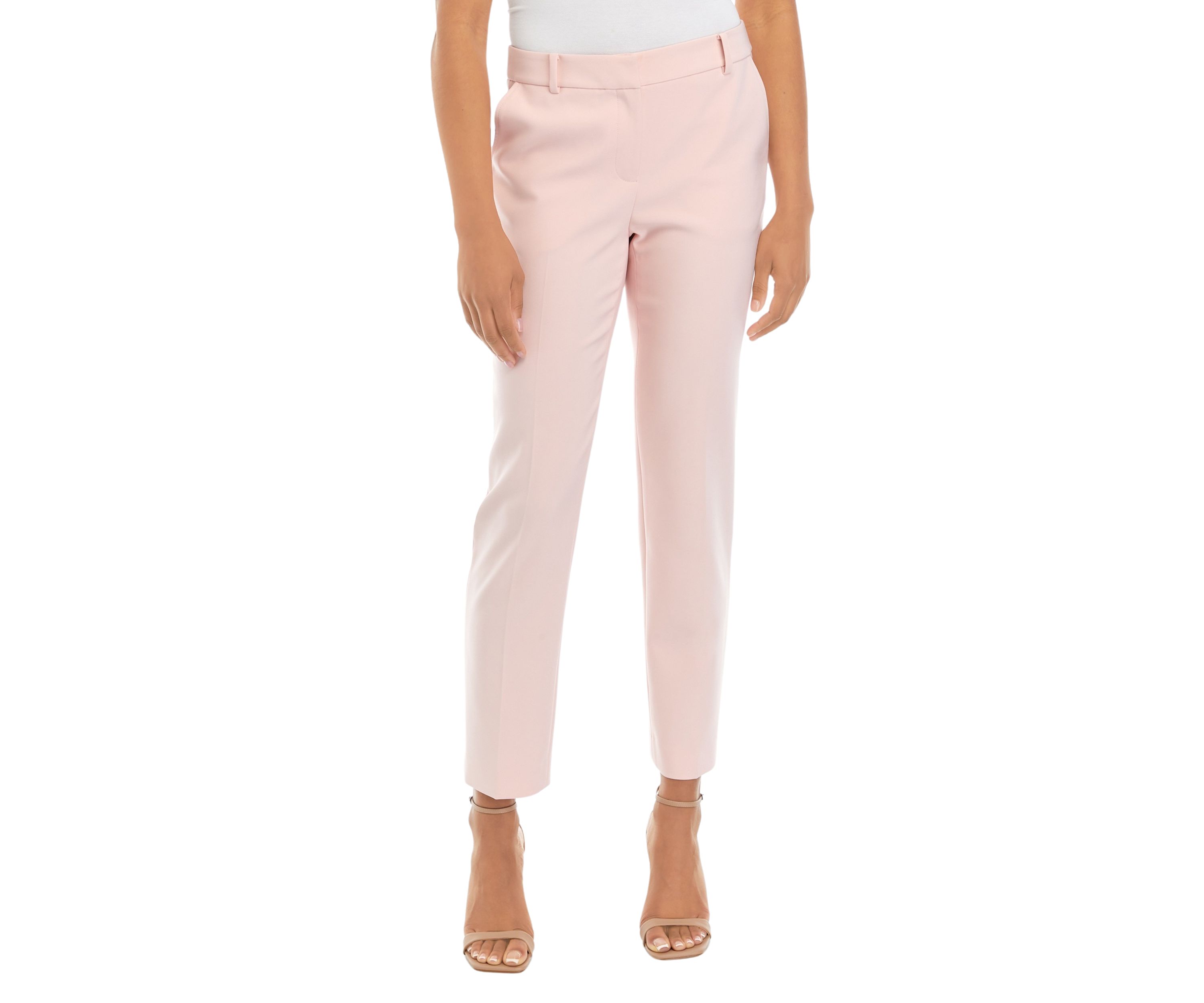Anne Klein Women's Fly Front Slash Pocket Straight Ankle Pants | Belk