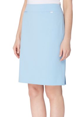Tahari ASL Wide Waist Double Back Vent Skirt | belk