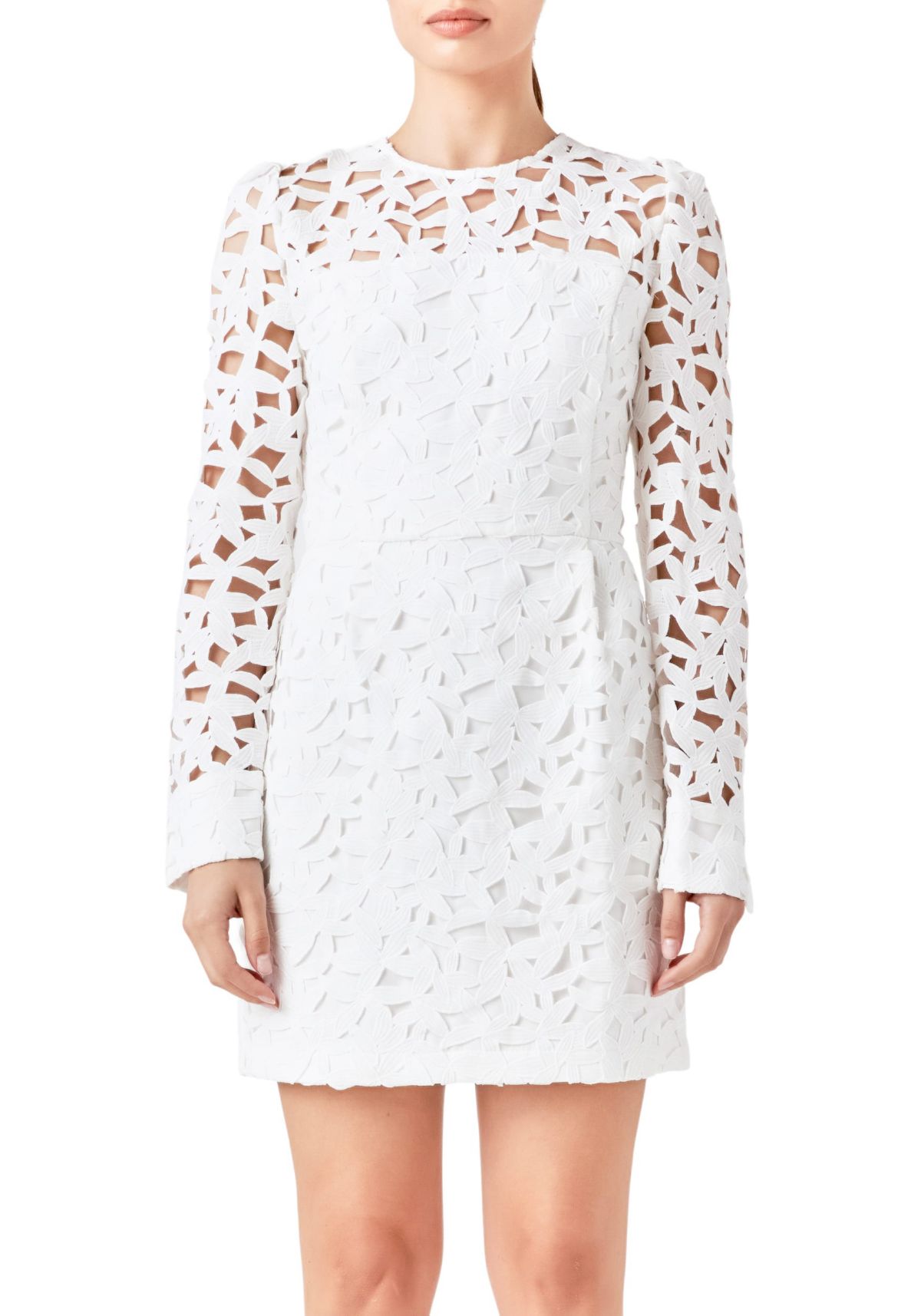 Endless Rose Eyelet Structured Mini Dress | Belk