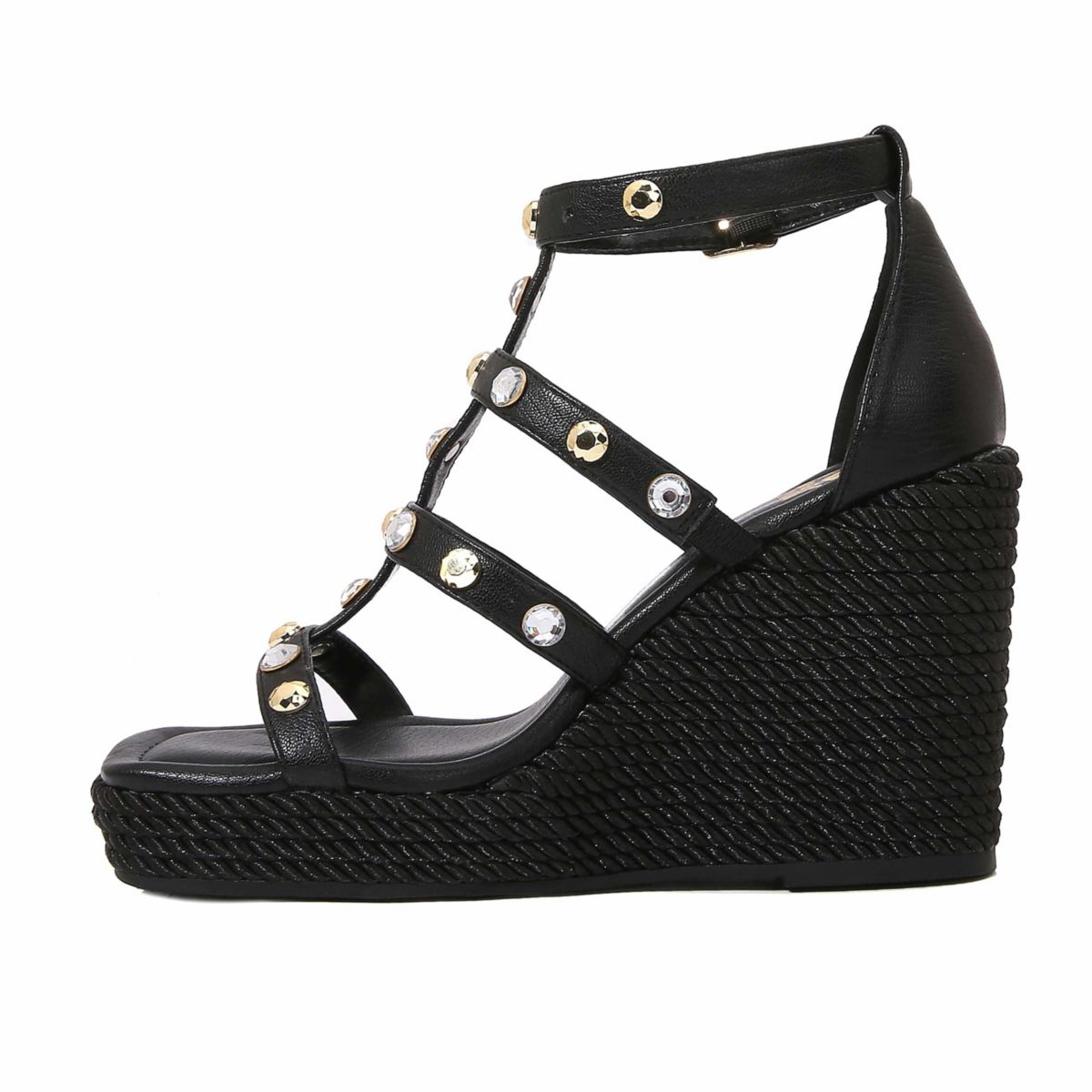 Ninety Union Panda, Jewel Multi Strap Wedge | Belk