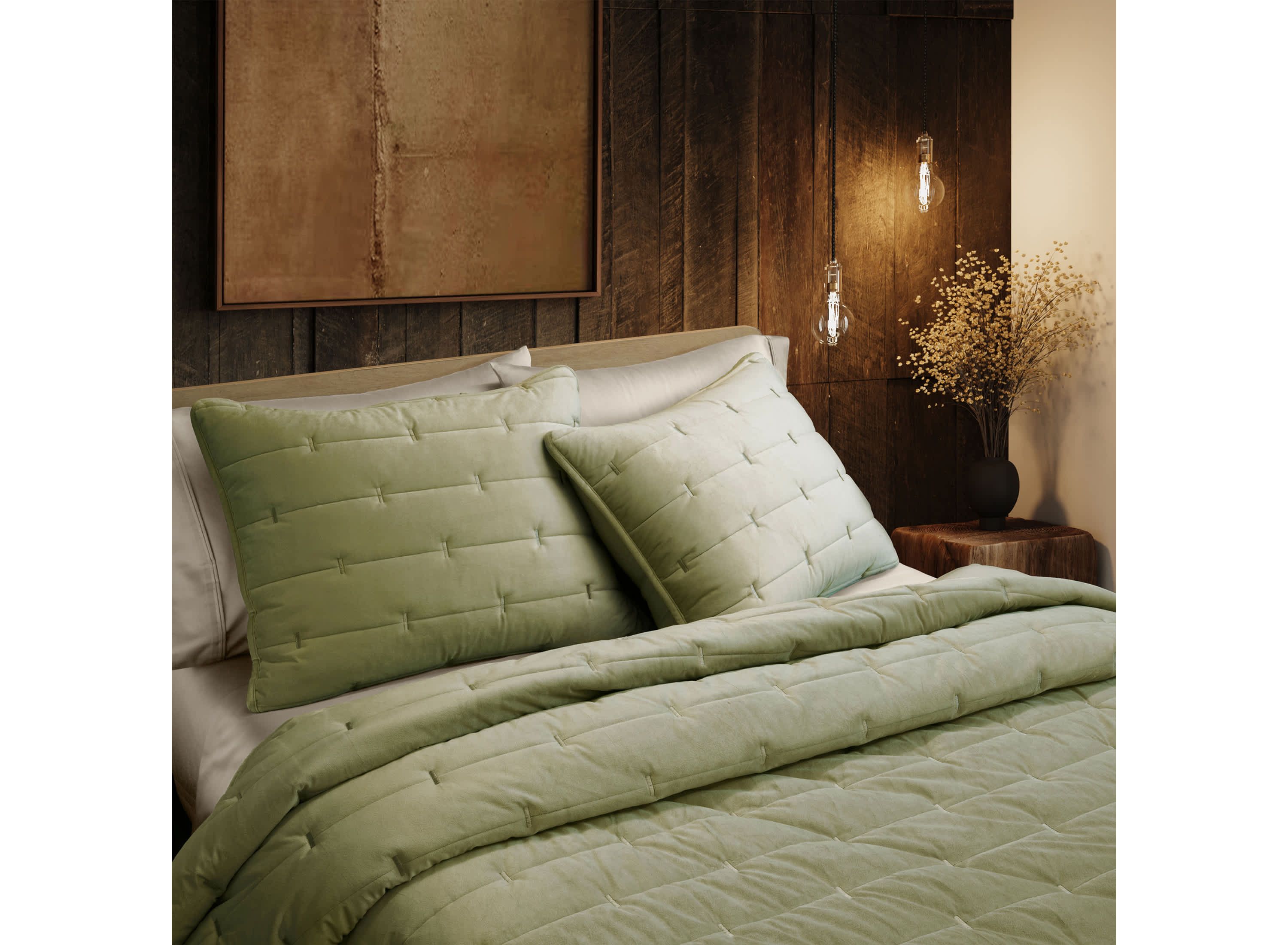Indigo Road by Egypt Sherrod Malone Luxe Channeled Velvet Quilt Set | Belk