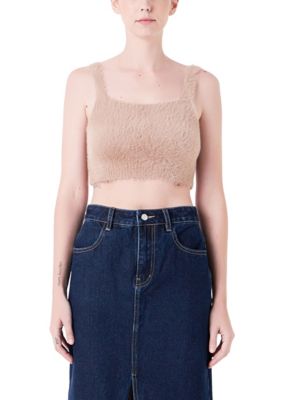 Grey Lab Feather Plush Bralette Top | Belk