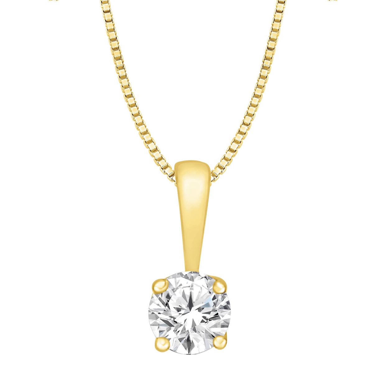 Indigo Jewelry 1/6 ct. tw. Diamond Solitare Pendant in 14K Gold | Belk