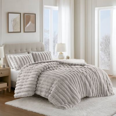 Madison Park Jasmine Ultrasoft Faux Fur Ribbed Comforter Set | Belk