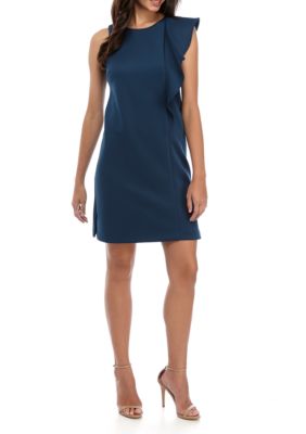 Vince Camuto Sleeveless Ruffled Shift Dress | belk