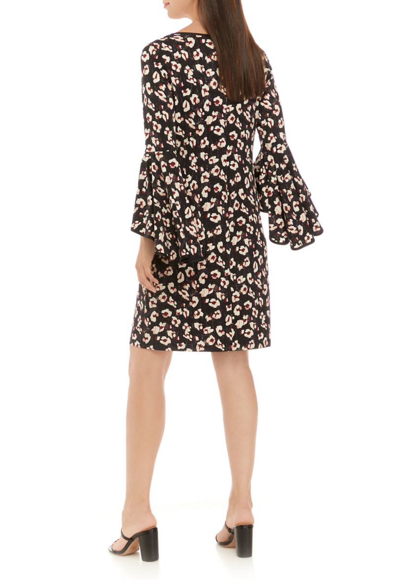 Ronni Nicole Floral Print Bell Sleeve Dress | Belk
