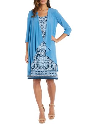 R & M Richards Puff Print Jacket Dress | belk