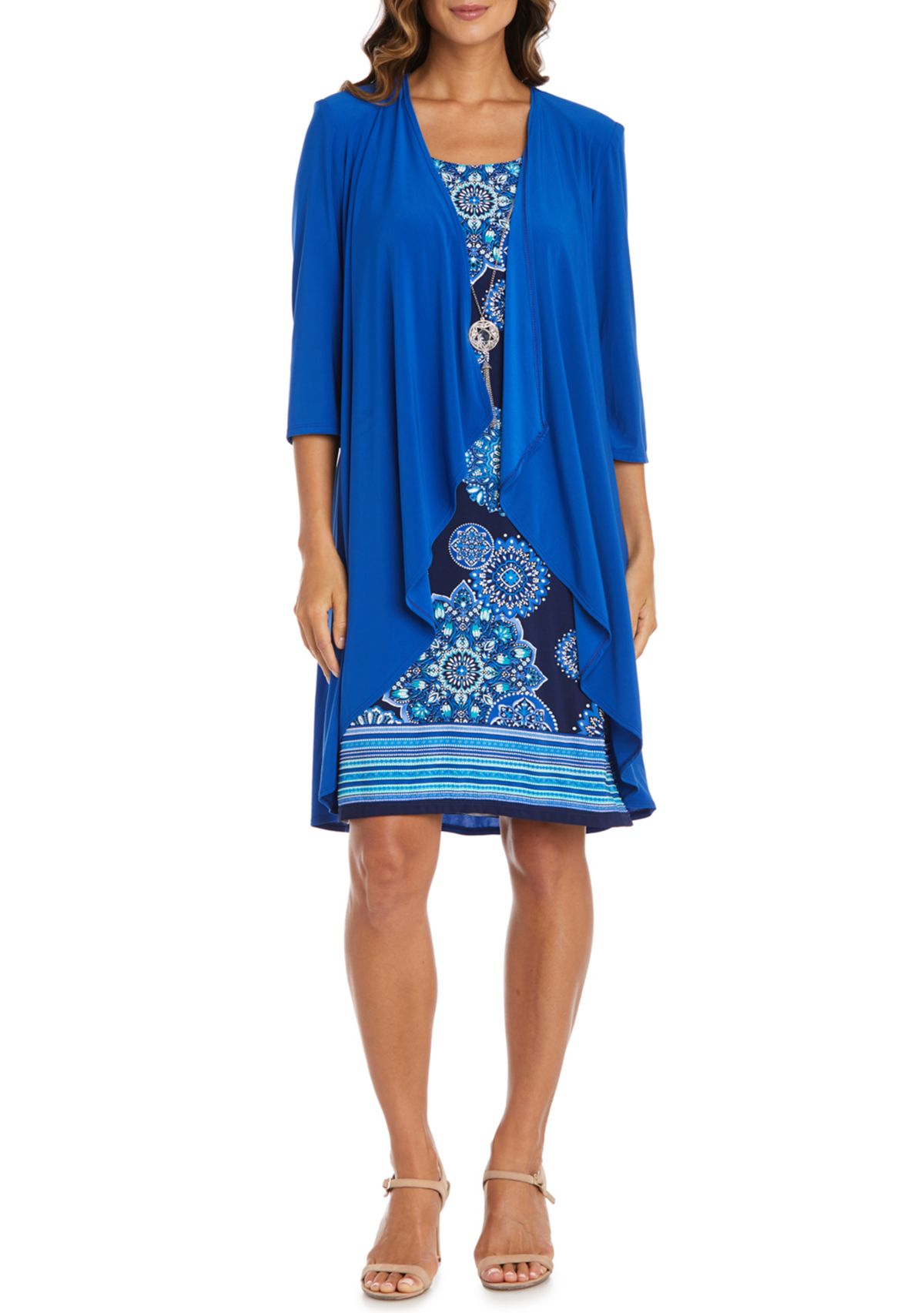 R & M Richards Women's 2 Piece Puff Print Jacket Dress | Belk
