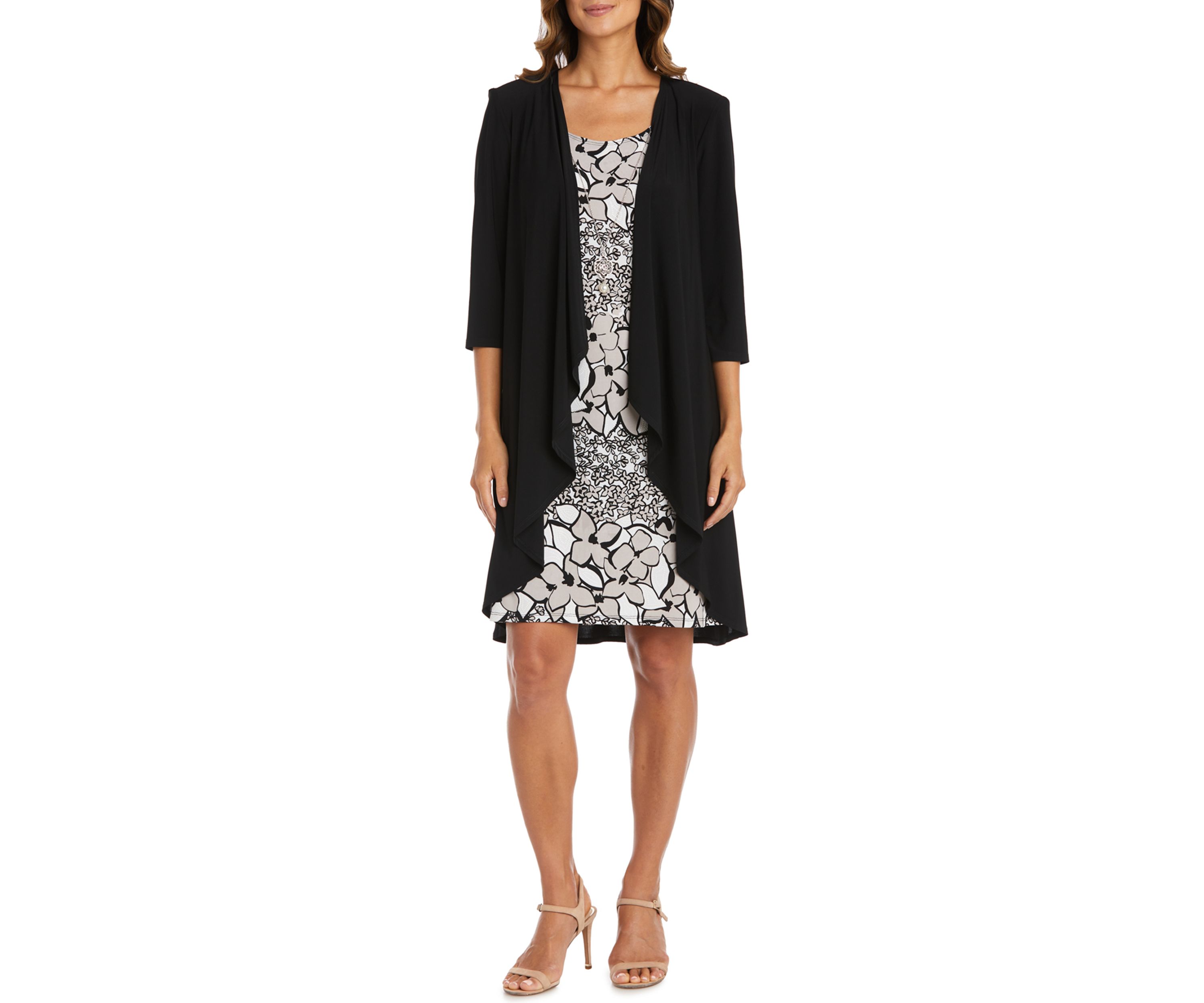 R & M Richards Puff Print Jacket Dress | Belk