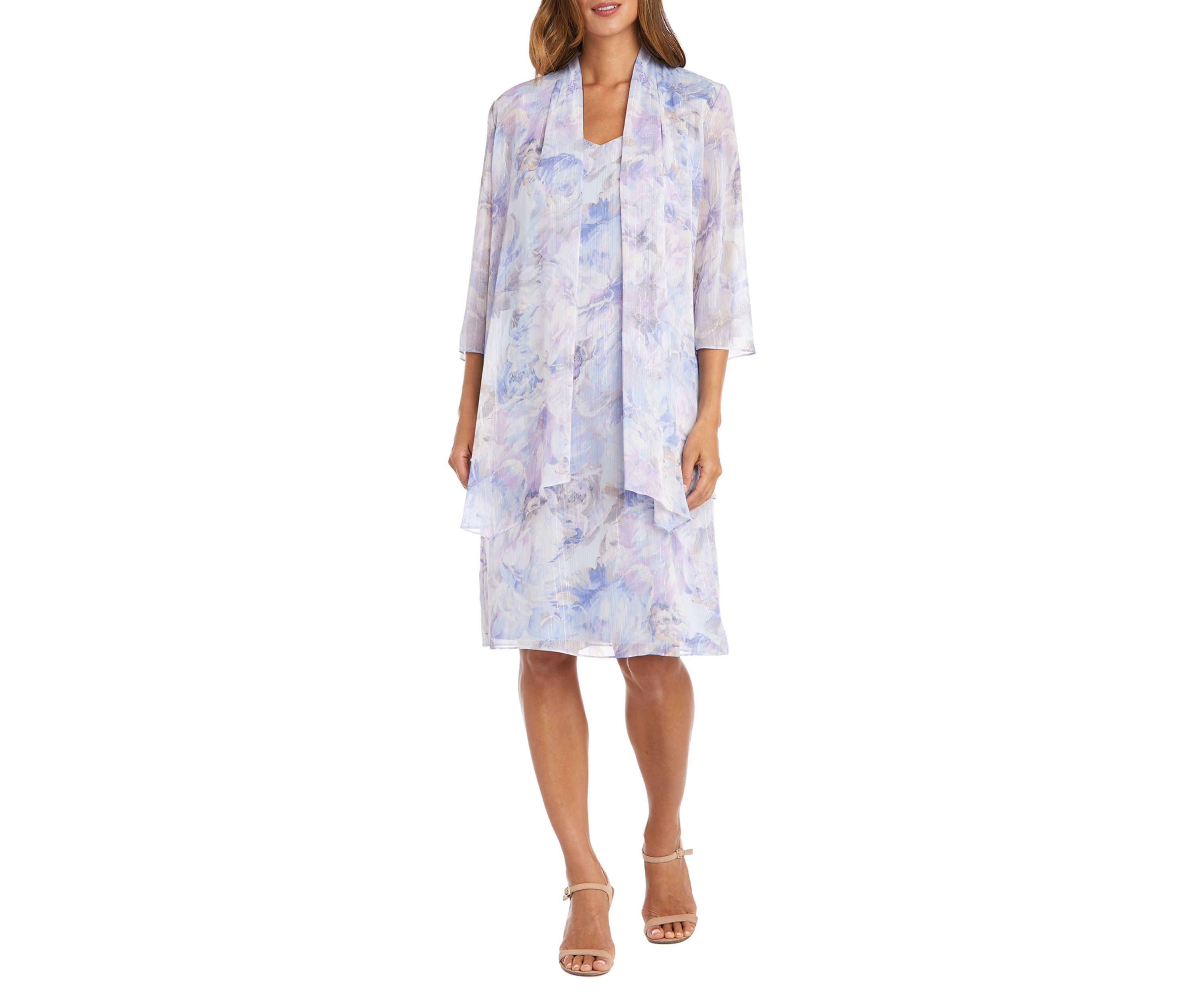 R & M Richards Yuryu Chiffon Jacket Dress | Belk