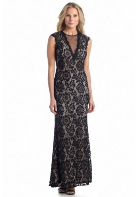 Betsy & Adam Open Back Lace Gown | belk