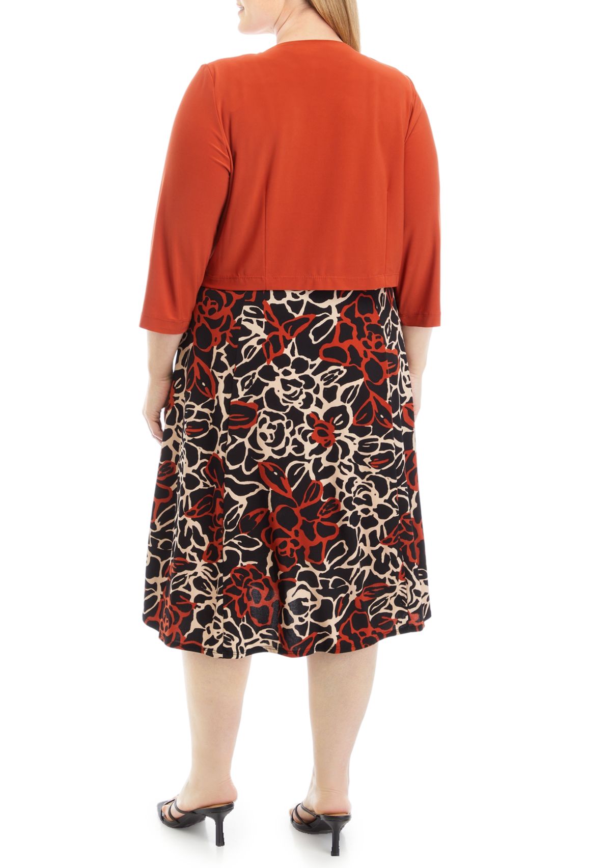 Julian Taylor Plus Size 3/4 Sleeve Jacket Dress | Belk