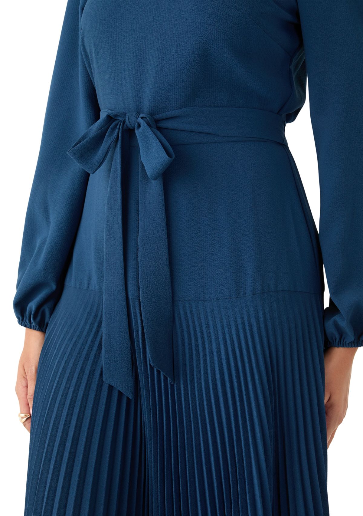 Maison Tara Women's Long Sleeve Mock Neck A-Line Dress | Belk