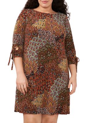MSK Plus Size Printed A-Line Dress | belk