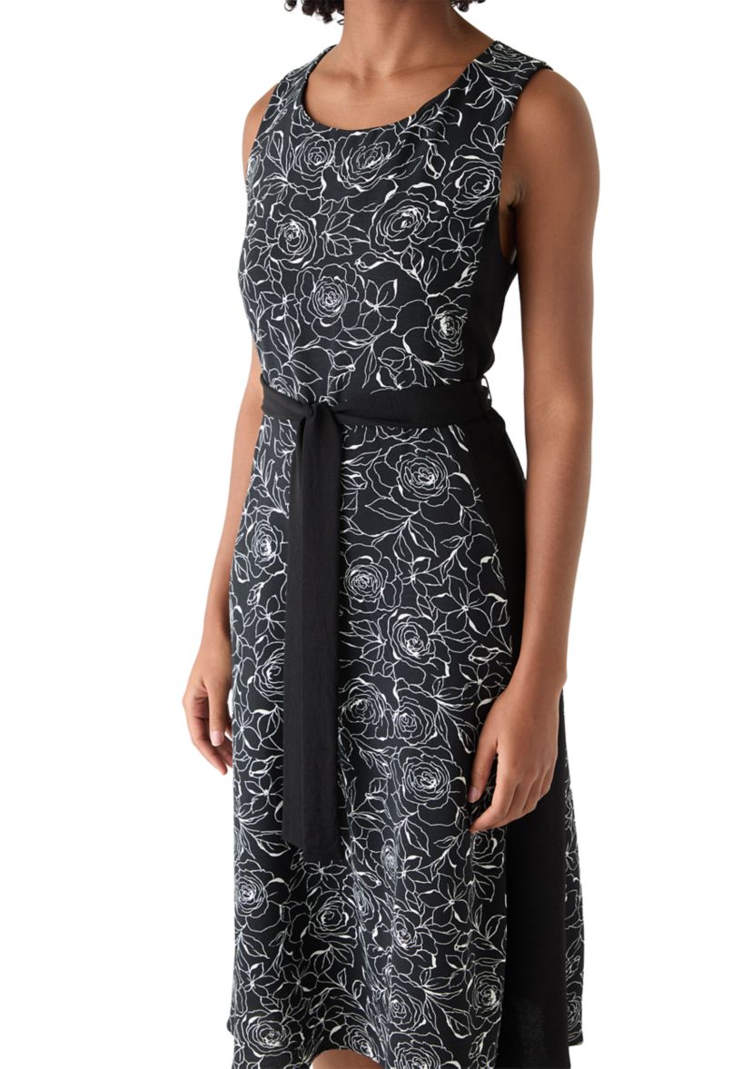 Connected Apparel Women's Printed Airflow Colorblock A-Line Dress | Belk