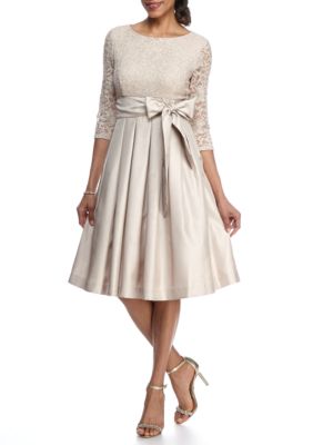 J Howard Glitter Lace Tie Waist Cocktail Dress | belk