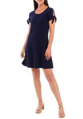 Perceptions Women's Short Tie Sleeve A-Line Dress | belk