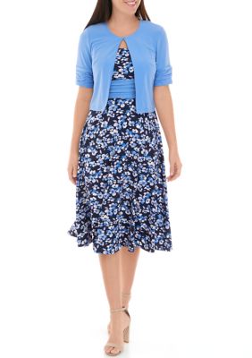 Perceptions Women's Short Sleeve Floral Jacket Dress | belk