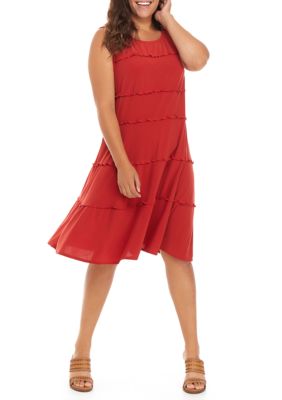 Perceptions Plus Size Sleeveless A-Line Dress | belk
