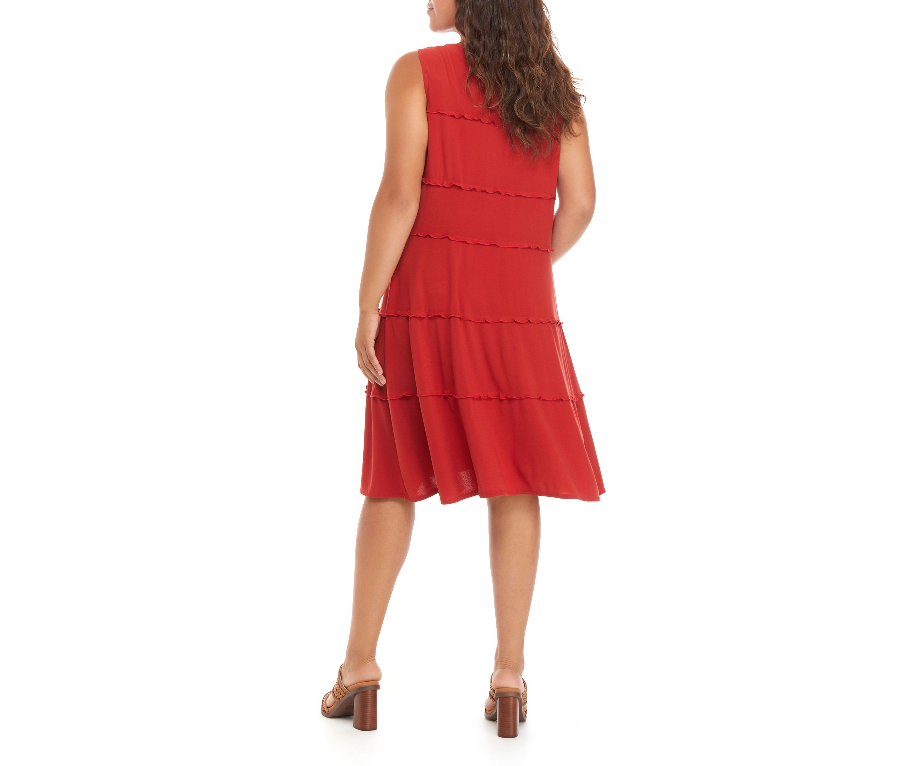 Perceptions Plus Size Sleeveless A-Line Dress | Belk