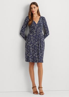 Lauren Ralph Lauren Floral Stretch Jersey Long Sleeve Dress | belk