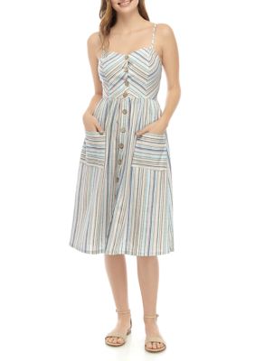 BeBop Junior's Linen Button Midi Dress | belk